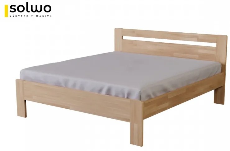 Masivní postel ANGELIKA - Solwo Design Materiál: Buk cink, Barevne provedení: Olejování přírodní 101/201, Specifikace: 220x200