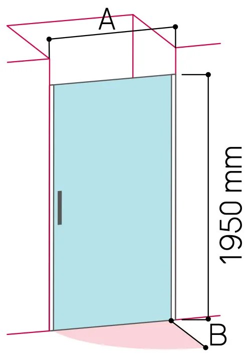 Glass 1989 Soho - Sprchový kout otevíravé dveře, velikost vaničky 80 cm, profily chromové, čiré sklo, GQF0003T500
