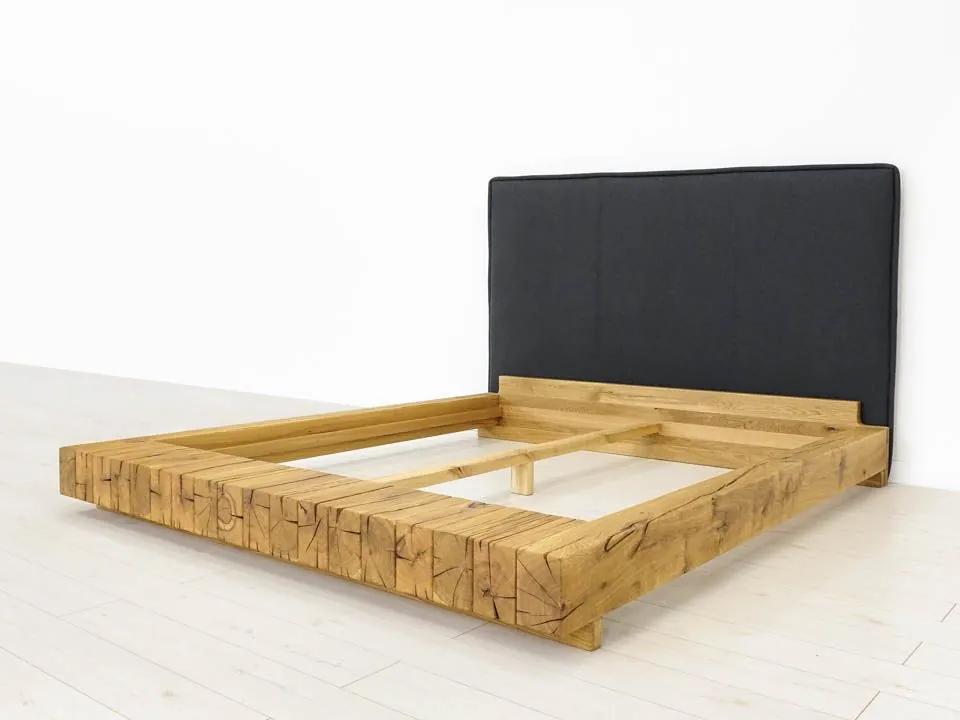 Dubová postel s opěradlem 140 x 200 cm URBAN FOREST 5