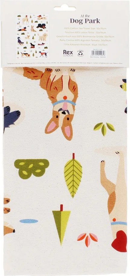 Bavlněná utěrka 70x50 cm Dog Park – Rex London