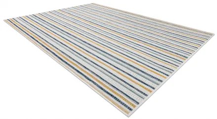 koberec SISAL COOPER Pruhy, Etno 22237 ecru / tmavě modrá velikost 200x290 cm | krásné koberce cz