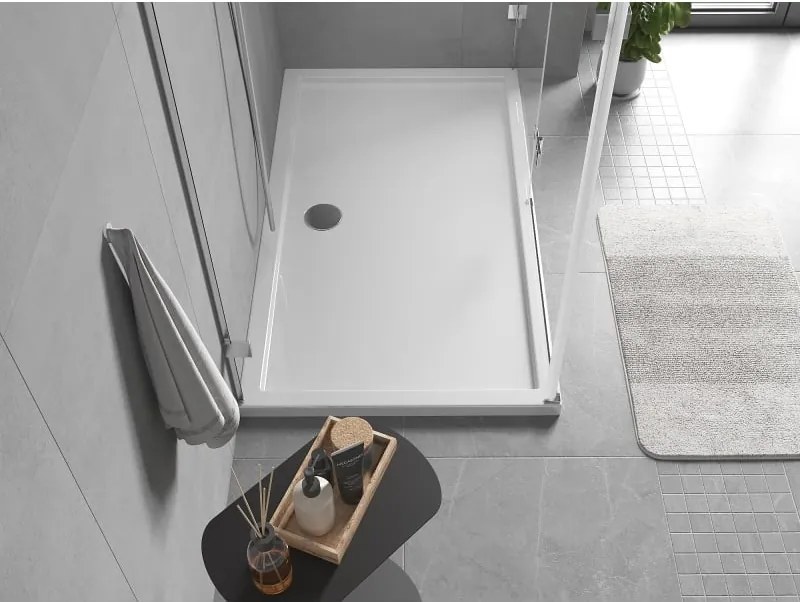 Mexen Flow obdélníkový sprchový kout slim 150 x 100 cm, bílý lesk - 46R101015