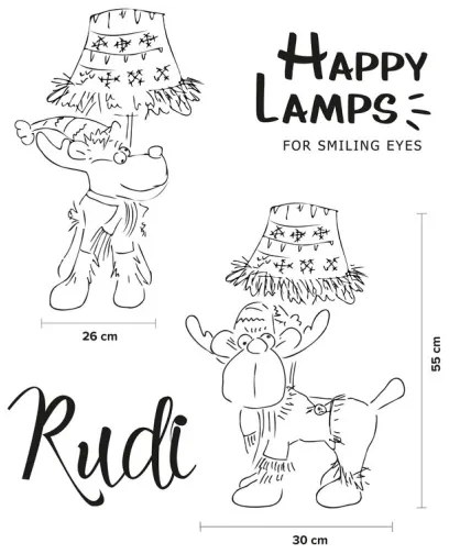 Happy Lamps - LED Dětská stolní lampa RUDI LED/5,4W/230V sob