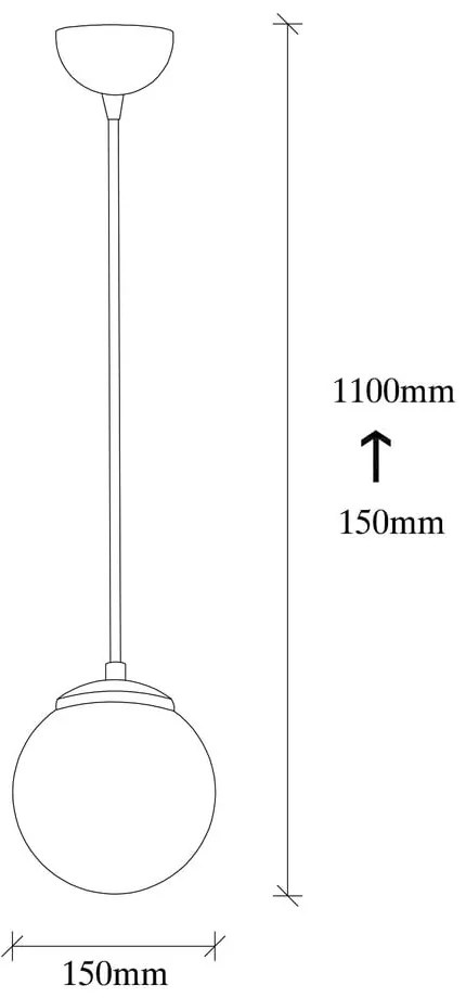 Závěsné svítidlo ve zlaté barvě se skleněným stínidlem ø 15 cm Efe – Opviq lights