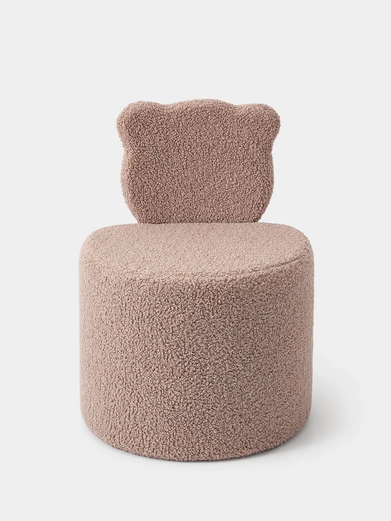 Sinsay - Teddy puf s opěradlem ve tvaru medvídka - béžová