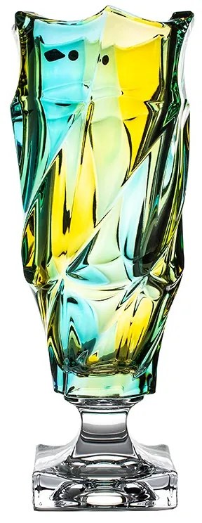 KŘISTÁLOVÁ VÁZA BOHEMIA FLAMENCO LEMON 380MM