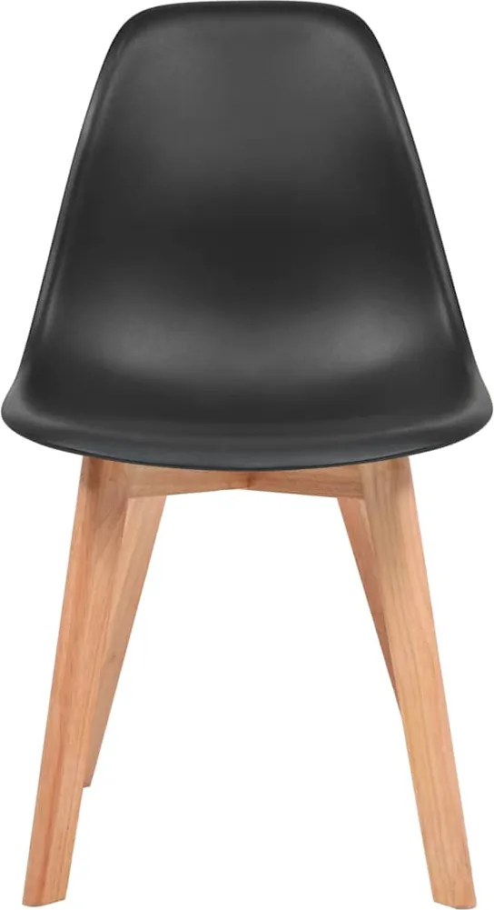 Jídelní židle 4 ks černé plast 244778