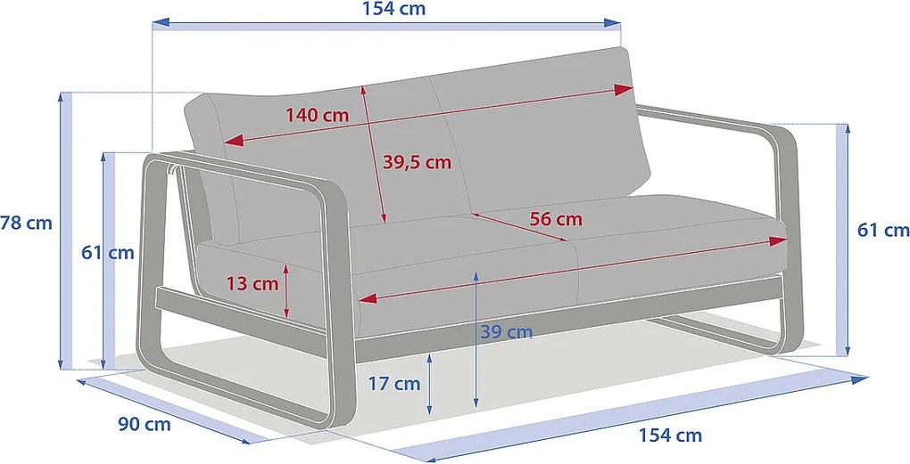DEOKORK Hliníková sestava ISABELLA pro 7 osob (olivová)