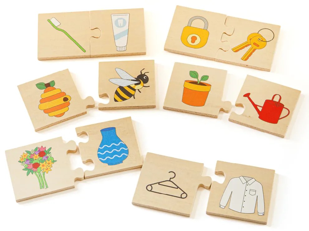 Bigjigs Toys Didaktické puzzle - Co k sobě patří