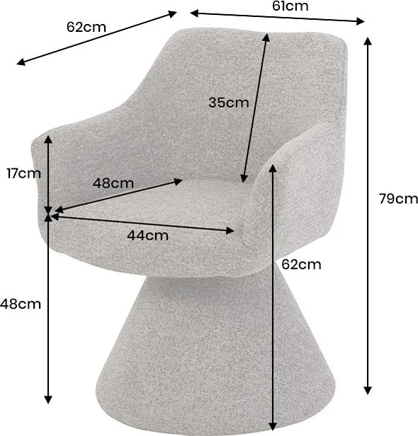 Designová otočná židle Deimena hnědá