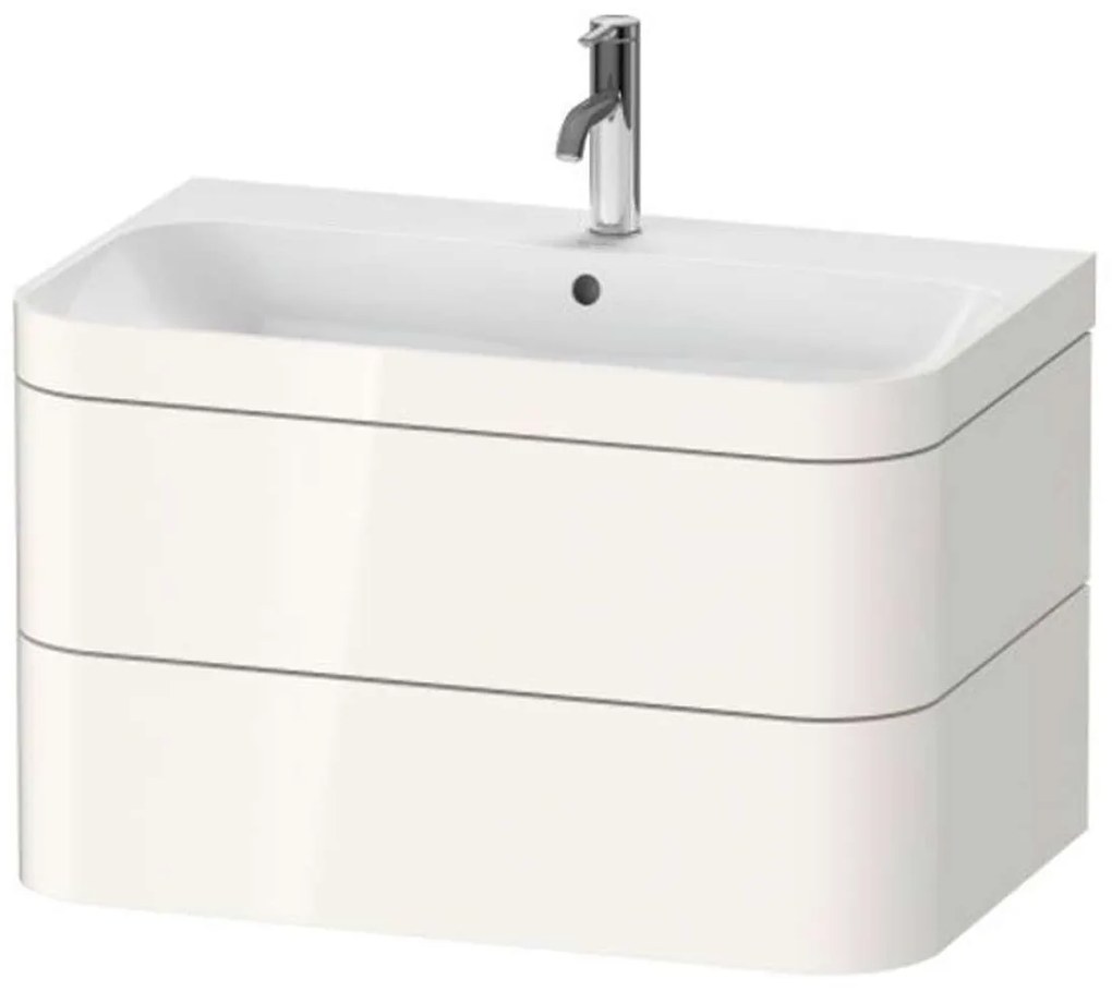 Duravit Happy D.2 Plus - Skříňka s umyvadlem 48x78x49 cm, 2 zásuvky, bílá vysoký lesk HP4637O2222