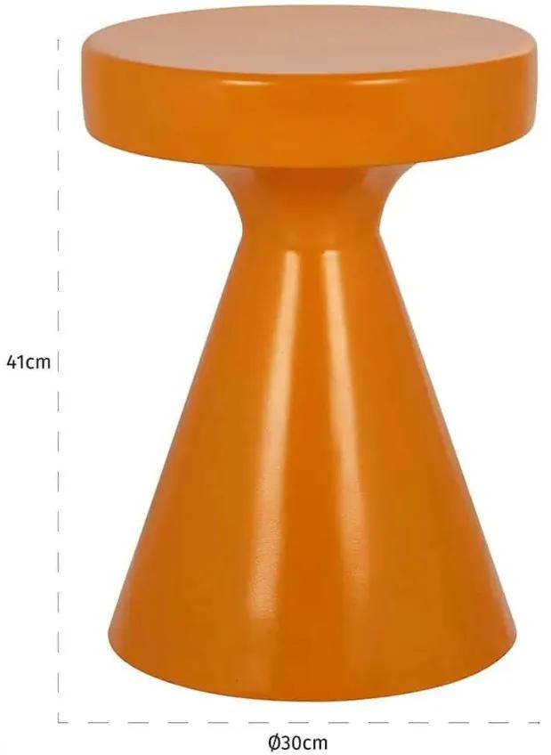 Oranžový kovový odkládací stolek Richmond Kimble I. 30 cm
