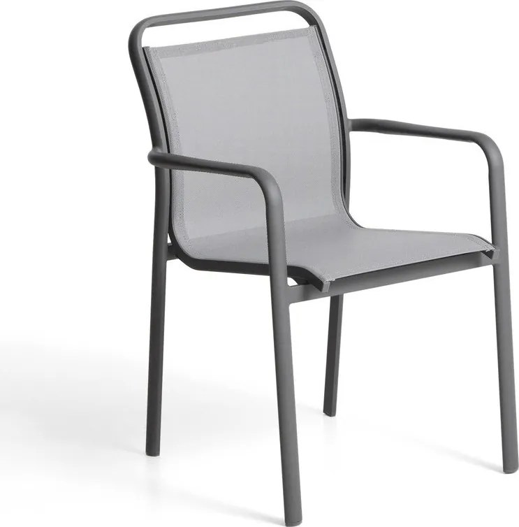 Tmavě šedá zahradní židle Luri – Kave Home