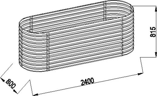LANIT PLAST, s.r.o. vyvýšený záhon LANITPLAST WAVE 248 LG2419