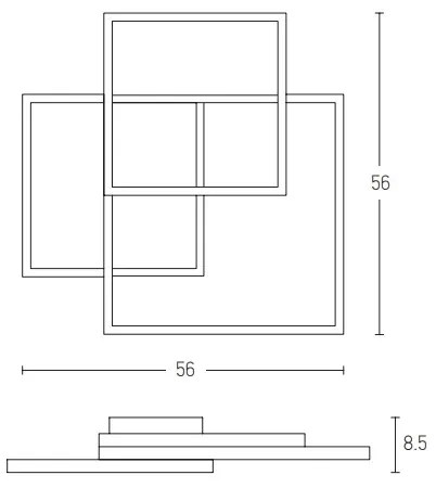 Zambelis 2023 - LED Stmívatelný přisazený lustr LED/42W/230V černá