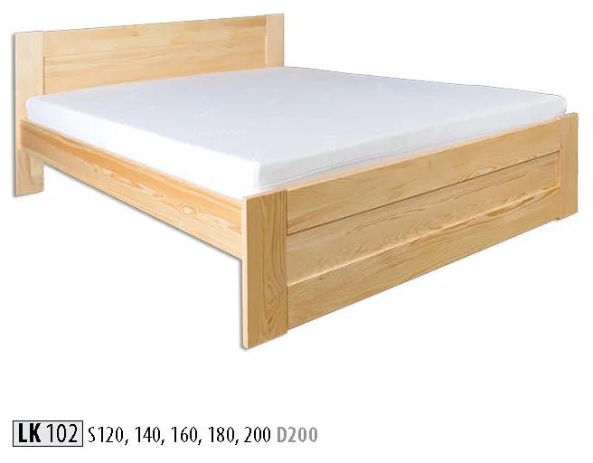 HMmax Postel LK 102 masiv borovice rozměry postele: 120 x 200, Barevné provedení dřeva: natural - přírodní