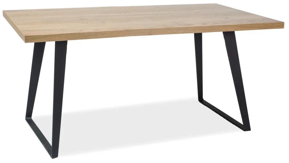 MAXIVA Jídelní stůl - FALCON, 150x90, dýha dub/černá