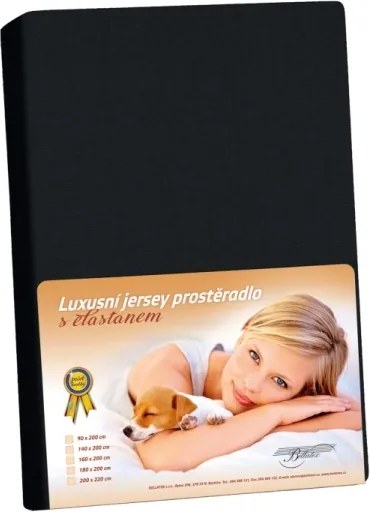 Bellatex Jersey LUX 180x200 cm Černá