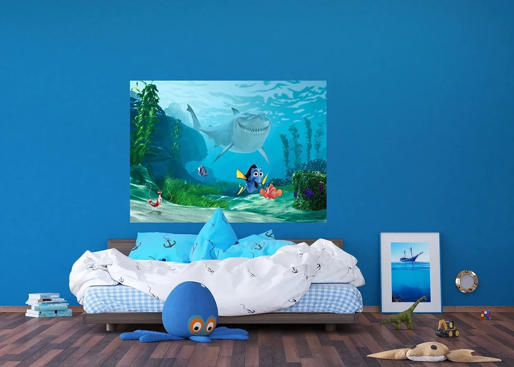 Dětská vliesová fototapeta na zed' Hledá se Nemo Bruce, Disney | 155 x 110 cm | DFTDNM 5230