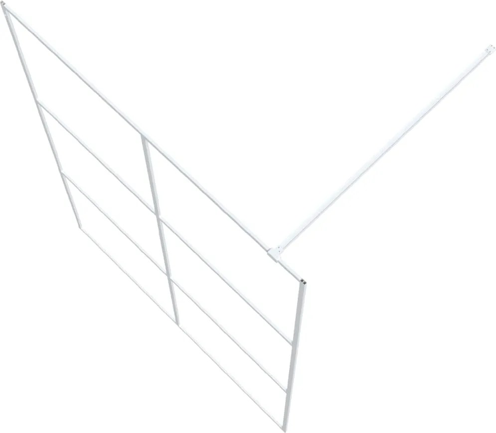 Sprchová zástěna walk-in bílá 140 x 195 cm čiré ESG sklo 152124