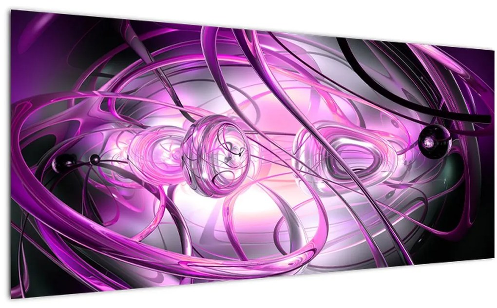 Obraz krásné fialové abstrakce (100x40 cm), 40 dalších rozměrů