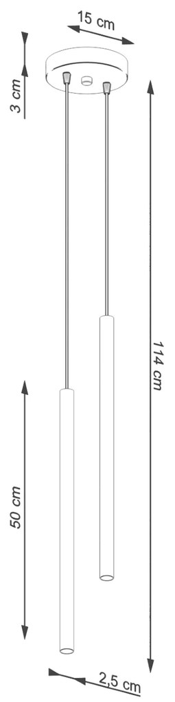 Závěsné svítidlo Pastelo, 2x oranžové kovové stínítko,