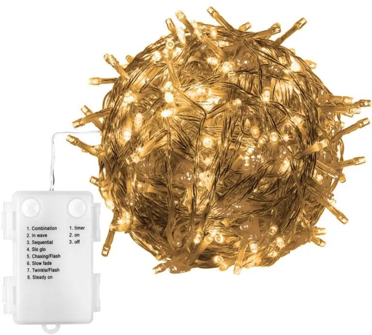 VOLTRONIC® 67684 Vánoční řetěz - 20 m, 200 LED, teple bílý, na baterie
