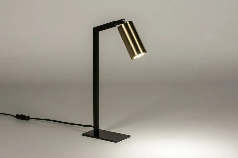 Stolní minimalistická lampa Benett Black and Gold