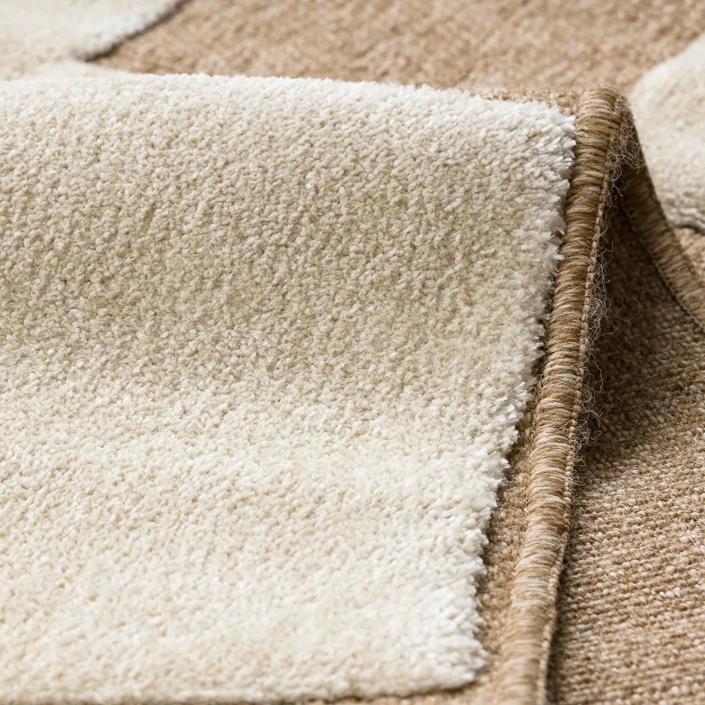 Dywany Łuszczów, Kusový koberec Spark 0710A beige/cream, 140x190, béžová, chodba / předsíň
