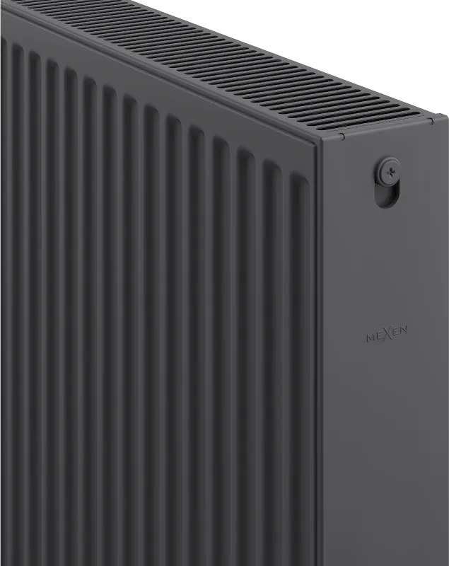 Mexen C22, panelový radiátor 600 x 400 mm, boční připojení, 661 W, antracitová, W422-060-040-66