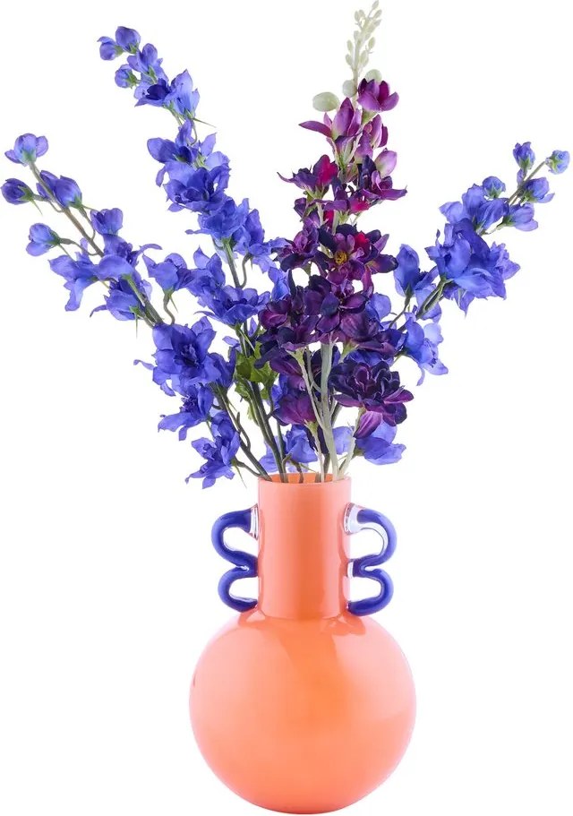 SLING Váza 21 cm - oranžová/modrá