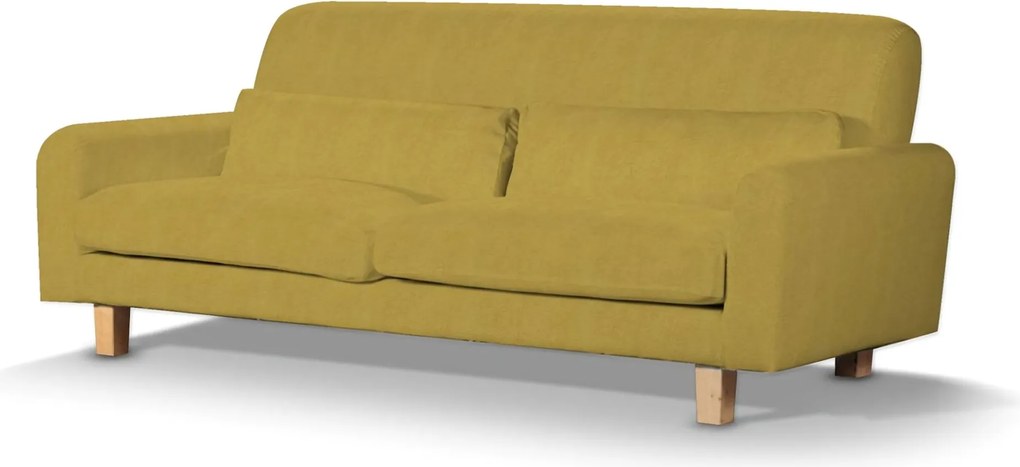Potah na pohovku IKEA Nikkala krátký barva žlutá látka pletený vzor