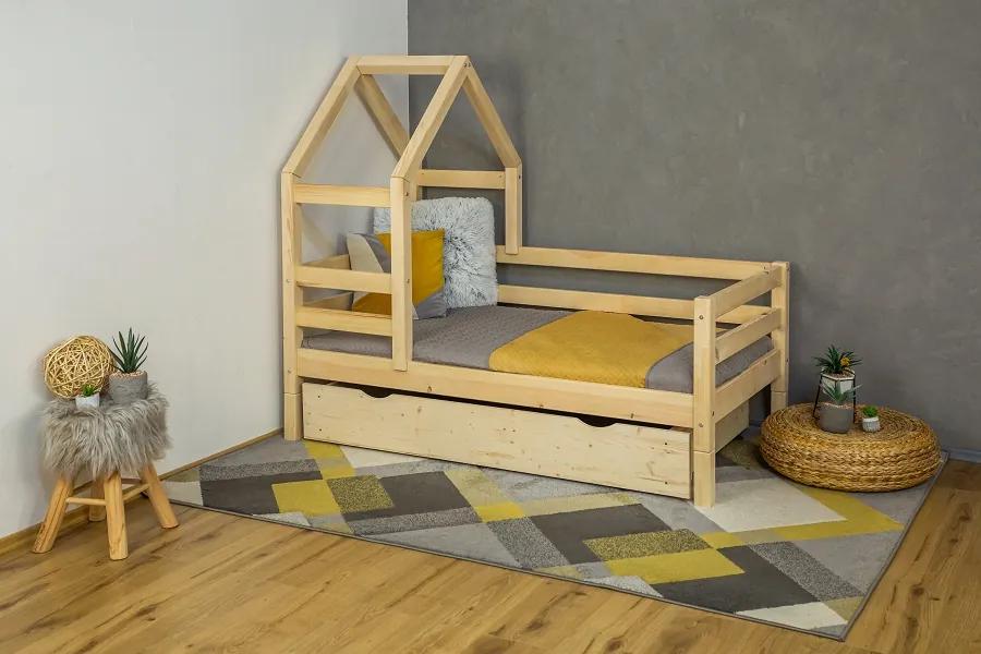 MAXIDO Dětská domečková postel  Dora - jeden šuplík 180x80 přírodní