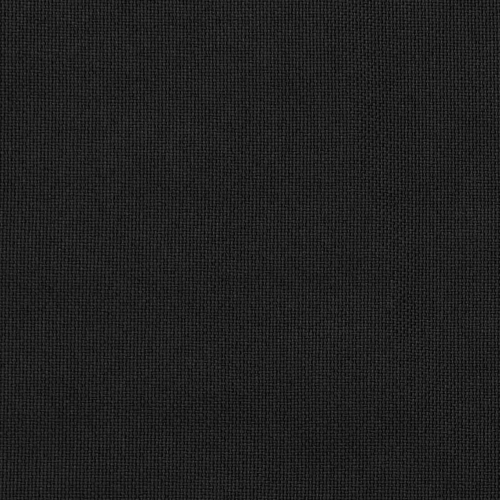 Zatemňovací závěsy s háčky vzhled lnu černé 290 x 245 cm