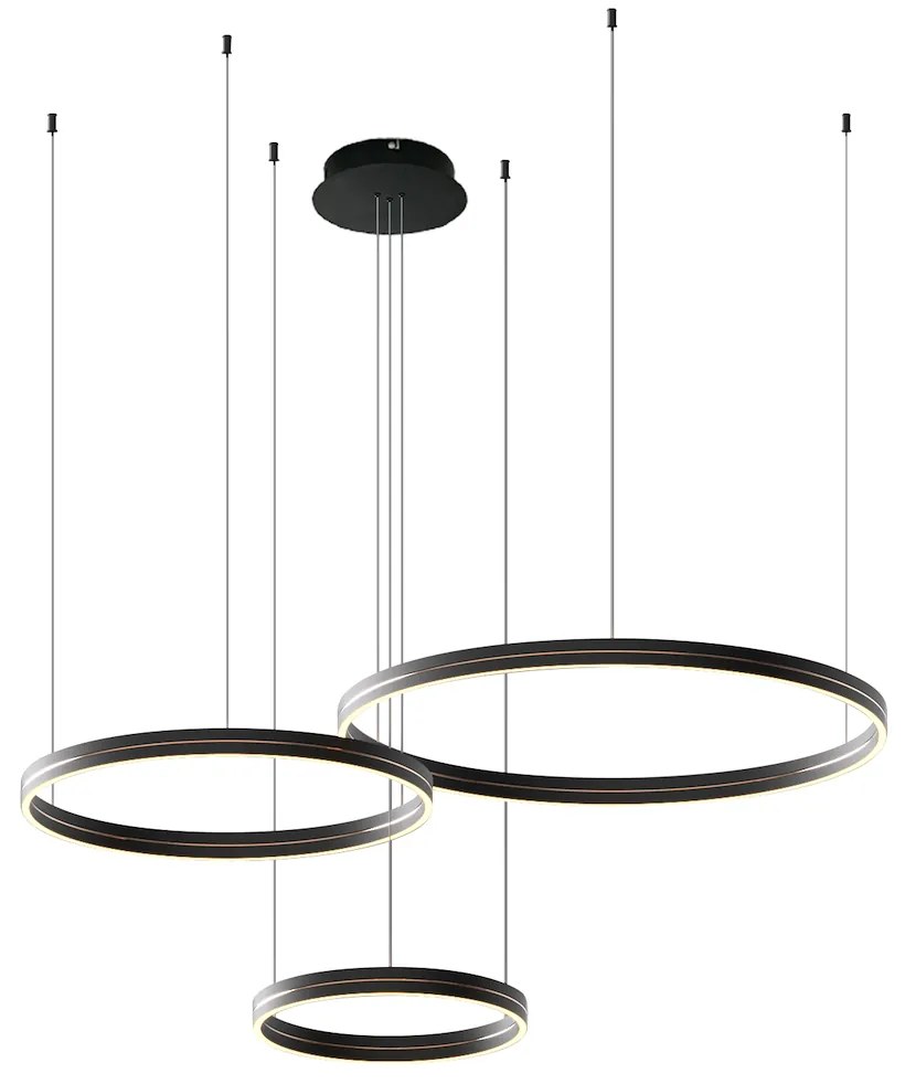 Závěsné LED svítidlo Gravity, 3x LED 108w, 4000k, b