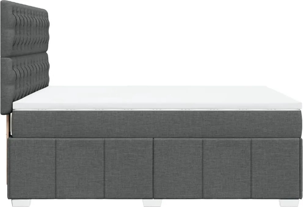 Box spring postel s matrací tmavě šedá 160x200 cm textil 3291727