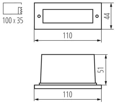 Vestavné LED svítidlo Kanlux TAXI SMD P C/M-NW 4000K neutrální bílá 26463