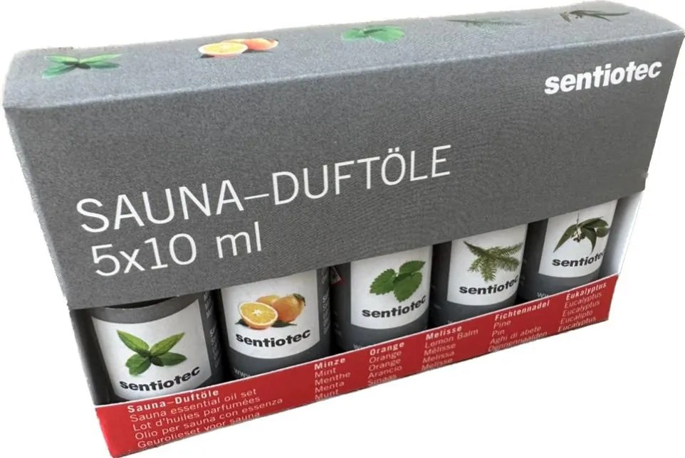 Sentiotec set esencí do sauny 5 × 10 ml
