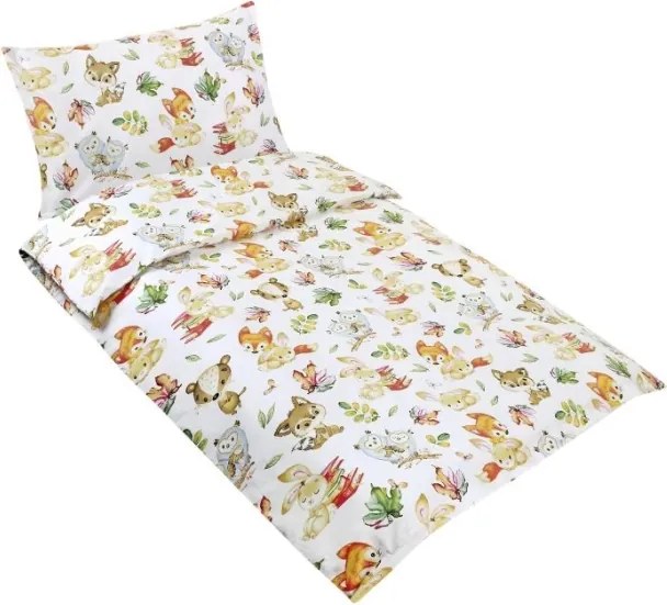 Bellatex Dětské povlečení bavlna Agáta 90x135, 45x60 cm Zvířátko lesní