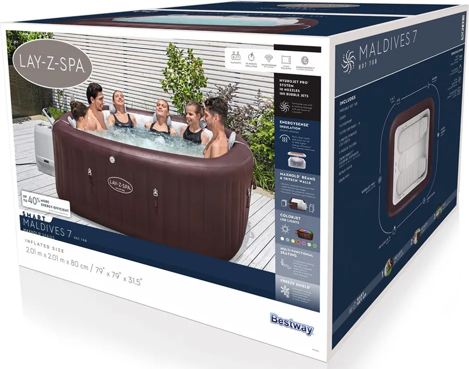 Bestway Vířivka Lay-z-Spa Maldives Pro7 2025, WiFi, aplikace, LED, 5-7 osob, 6001U J-6001U