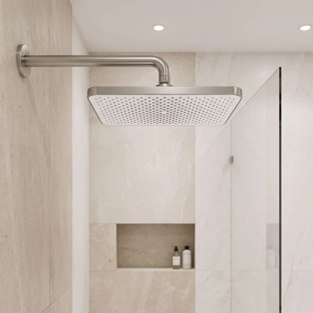Rea Rea, obdélníková dešťová sprcha 380x210 mm, JS-032, broušená ocel, REA-P0394