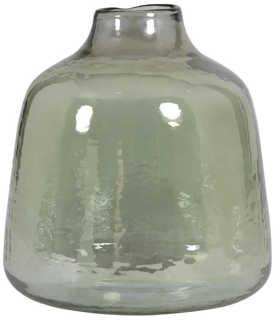 Skleněná váza L&L olivově zelené