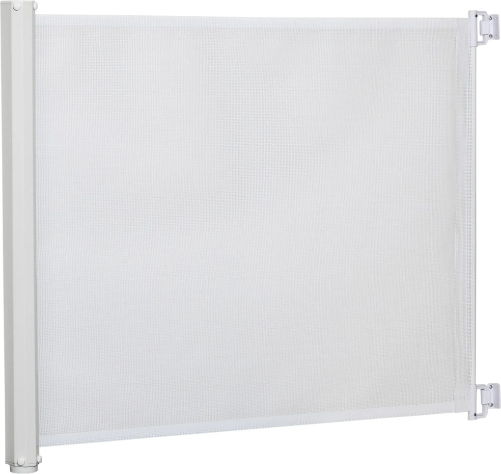 Schodišťová branka PawHut výsuvná bezpečnostní branka do dveří bezpečnostní přepážka PVC bílá 115x82,5 cm pro děti a domácí zvířata | Aosom.de