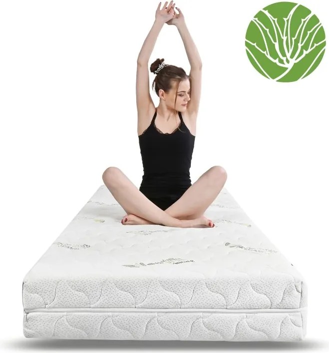 Matrace Comfort Aloe Vera 90 × 200 cm EMI 1 + 1 zdarma