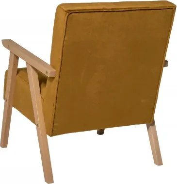 Křeslo RETRO, zlatá (Kronos 1/buk)
