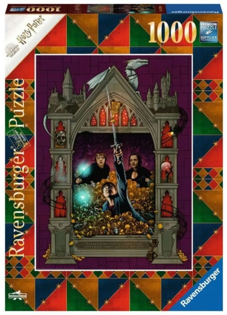 Ravensburger puzzle harry potter 7: trezor v gringottovic bance 1000 dílků