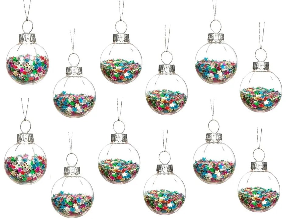 Skleněné vánoční koule v sadě 12 ks ø 3 cm Disco Stars Mini – Sass & Belle