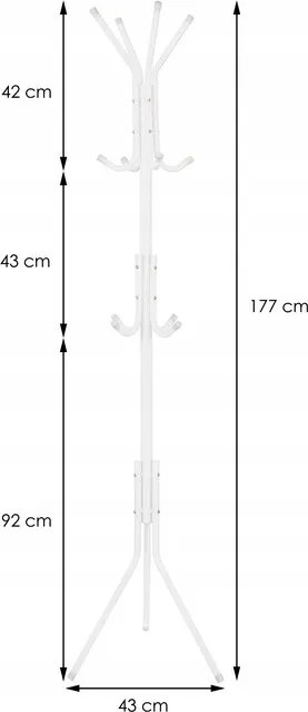 Stojanový věšák SPRINGOS HA2001 bílý
