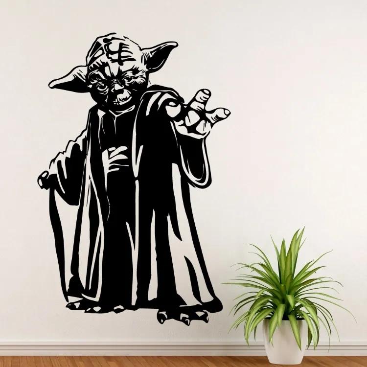 Yoda ze StarWars - vinylová samolepka na zeď 100x65cm