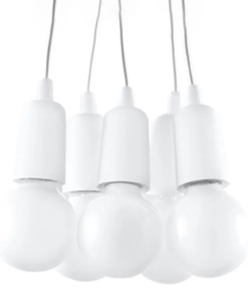 Sollux Lighting Závěsné svítidlo DIEGO 5 bílé